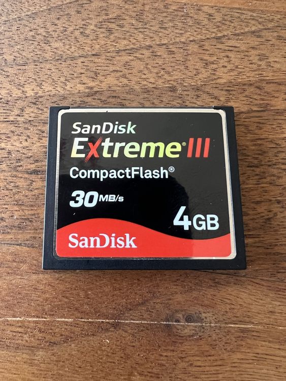 SanDisk Extreme III CompactFlash 4GB - Top Zustand! | Kaufen auf Ricardo