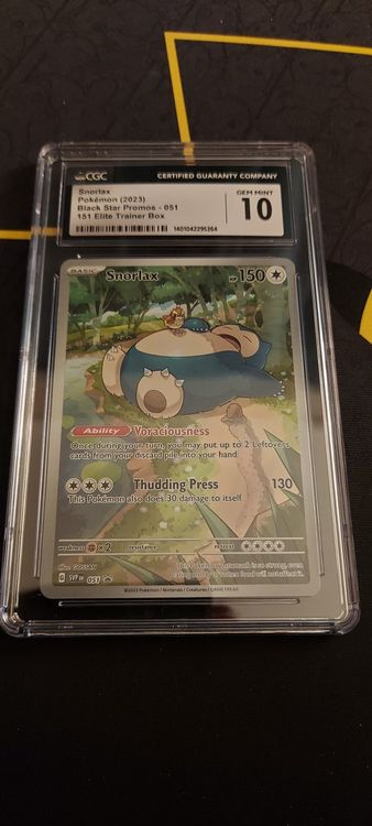 Snorlax CGC 10 151 ETB Black Star Promo SVP 051 Slab Pokemon | Kaufen ...