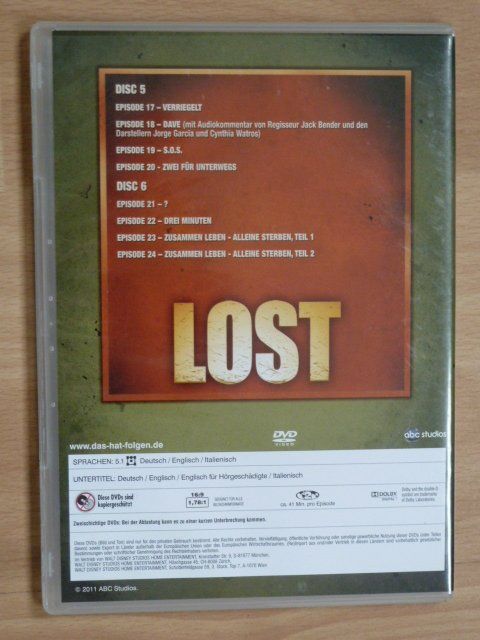 LOST (4815162342) die komplette zweite Staffel 7 DVD`s | Kaufen auf Ricardo