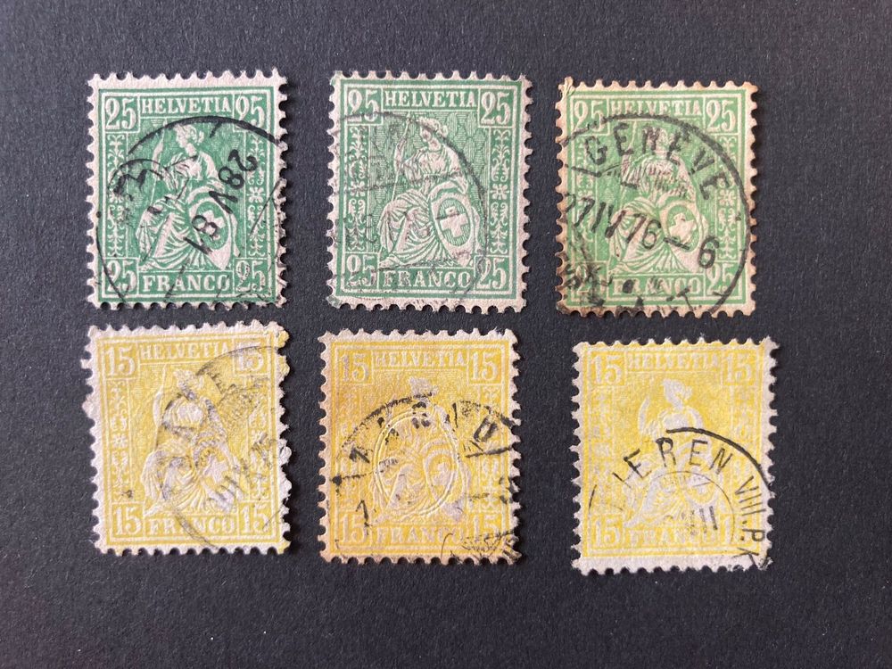 1867-1881 Sitzende Helvetia Nr. 39 + 40 | Kaufen auf Ricardo