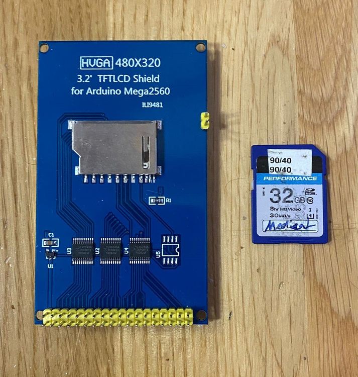 Arduino MEGA 2560 + Display +32GB SD-Card mit Testprogram (Gebraucht ...