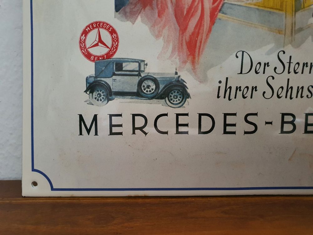 Emailschild Mercedes Benz Logo Emaille Schild Reklame Retro | Kaufen ...