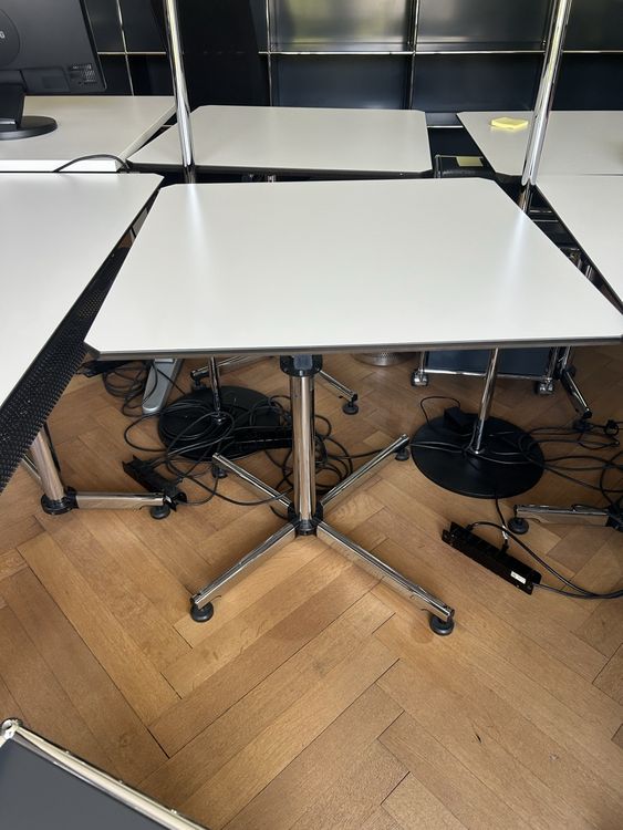 Kleiner USM Haller Kitos Schreibtisch(e), weiss, 75x75 cm, (Gebraucht ...
