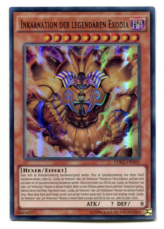 Yu-GI-OH Inkarnation der Legendären Exodia Ultra RAre LDK2-D (Neu und originalverpackt) in Chur ...