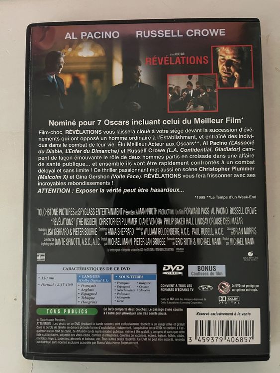 Révélations (1999) DVD 📀 - Al Pacino (Neu (gemäss Beschreibung)) in Sierre für CHF 8.95 – mit ...