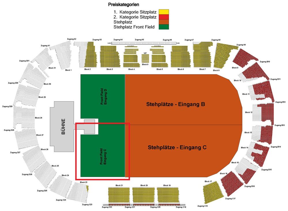 AC/DC - 1Stk. Front Field (2Stk verfügbar) - Letzigrund 2024 (Neu und ...