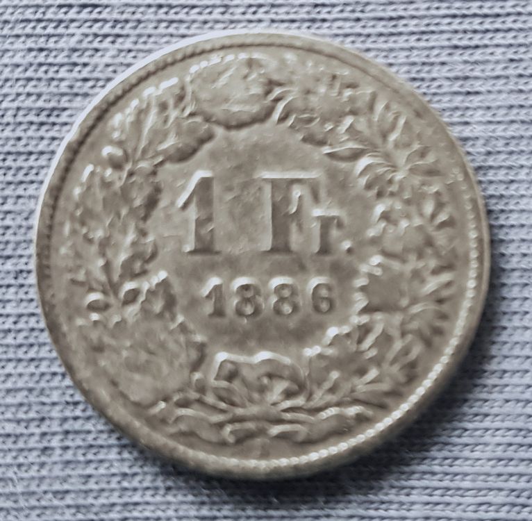 1 Franken 1886 uralte und seltene Silbermünze ab nur 1 Fr !! (Gebraucht) in Camignolo für CHF 4 ...