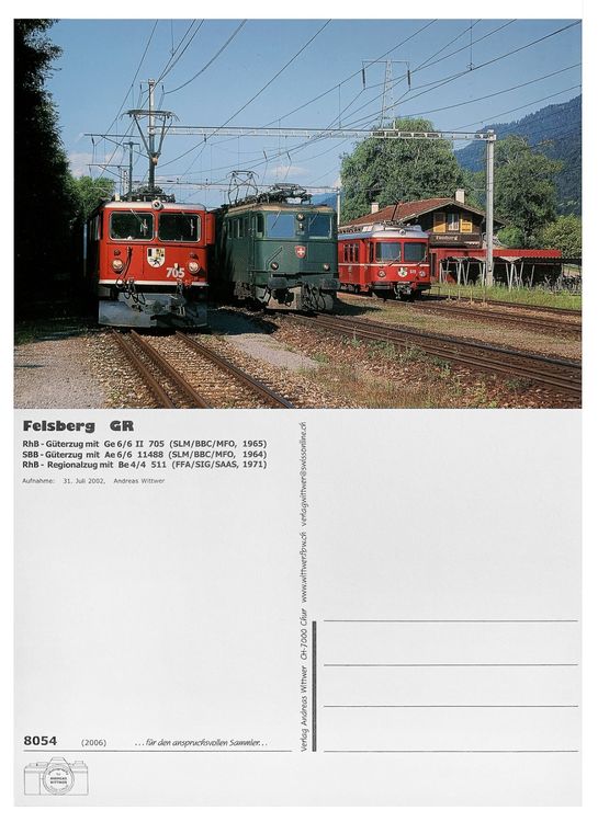 Felsberg Imboden Chur Bahn RhB Ge 6/6 Be 4/4 Bahn SBB Ae 6/6 (Neu (gemäss Beschreibung)) in Bern ...