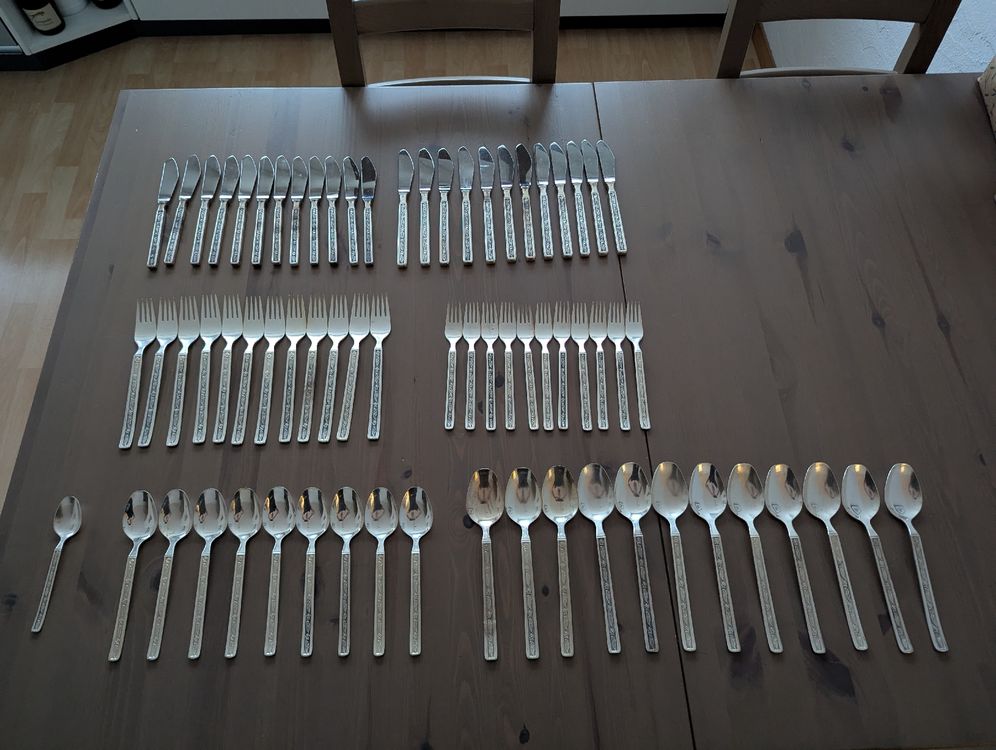 Silberbesteck Solingen Krone 100er Silber - retro 70er Jahre (Gebraucht) in Wolfenschiessen für ...