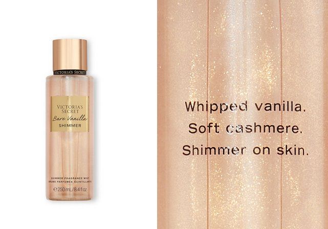 Victorias Secret Bare Vanilla Sheer Glitzer Body Mist Spray (Neu und ...
