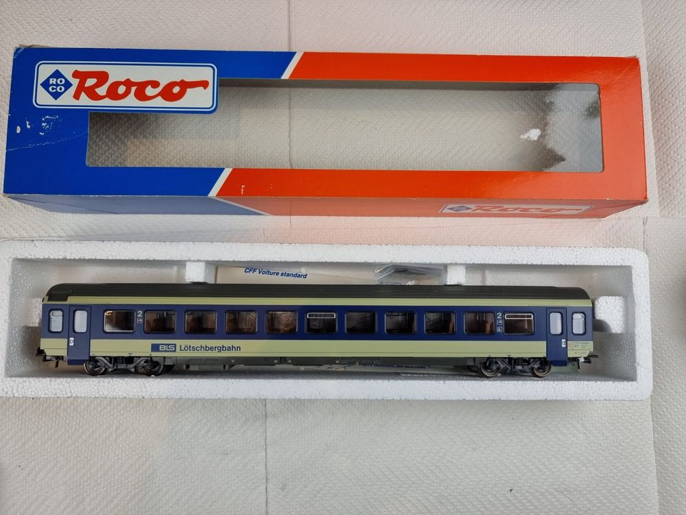 ROCO 44475 BLS Lötschbergbahn 2.Kl Blau/Weiss H0 DC in OVP | Kaufen auf ...