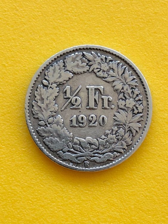Münze 50 Rappen 1920 (Gebraucht) in Biel/Bienne für CHF 1 – mit Lieferung auf Ricardo kaufen