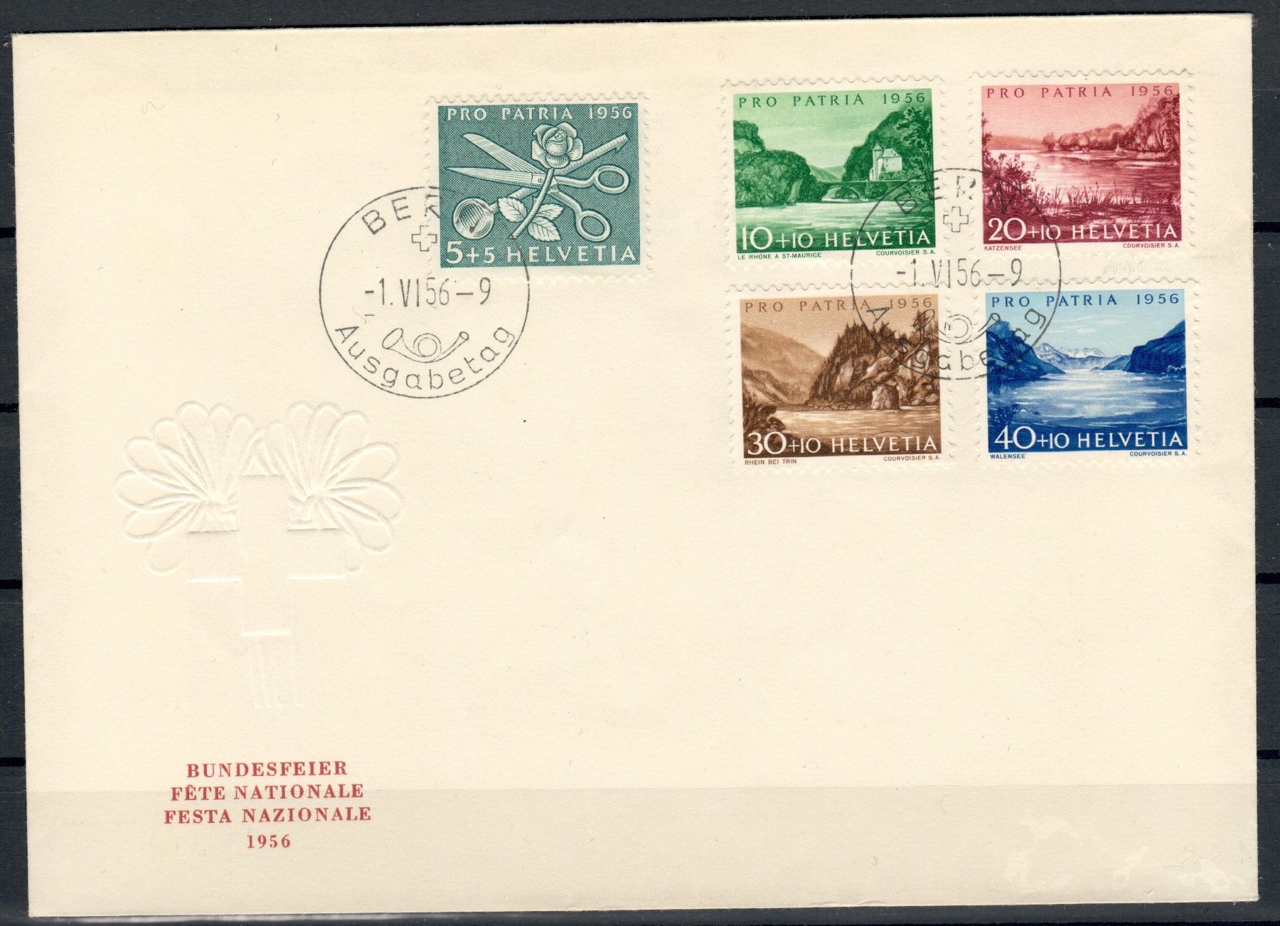 CH - Pro Patria - Zst. Nr. 76 - 80 - FDC (Gebraucht) in Rombach für CHF ...