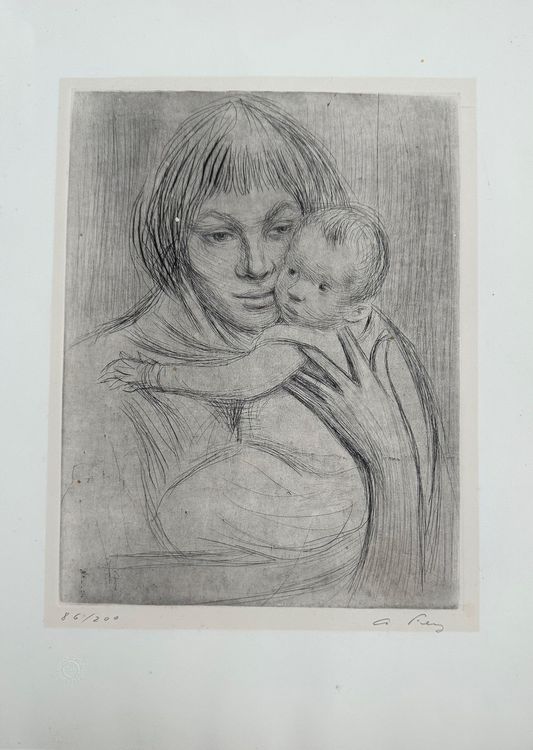 Karl Hofer (1878-1955) Radierung Handsigniert (Gebraucht) in Root für ...