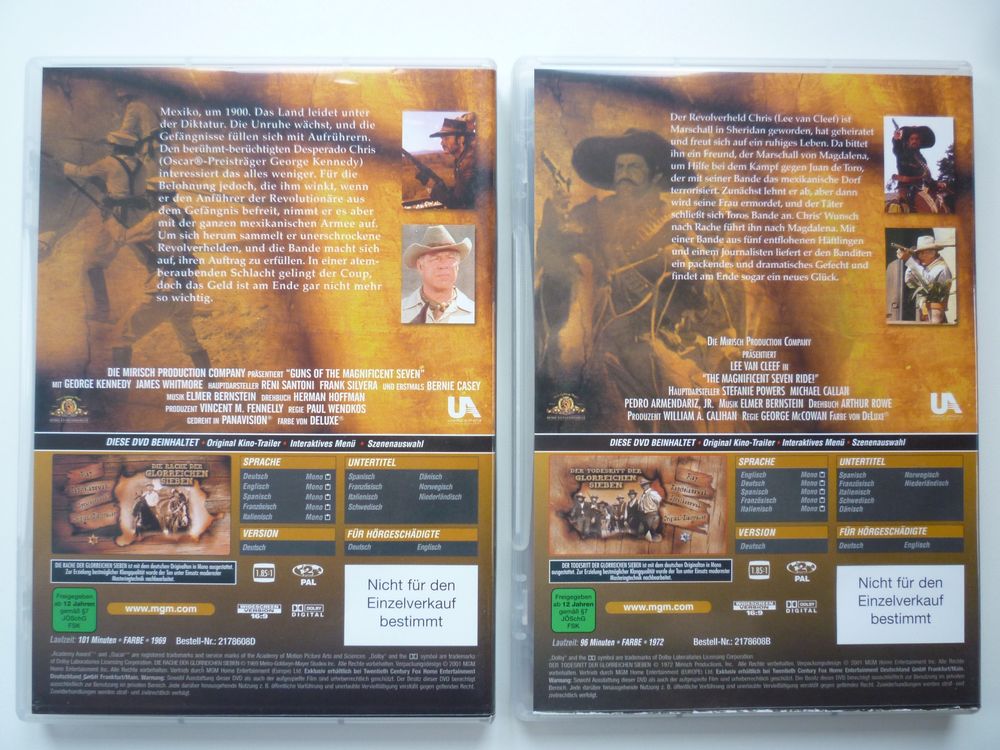 4x Die glorreichen sieben Klassiker Steve McQueen, J. Coburn | Kaufen auf Ricardo