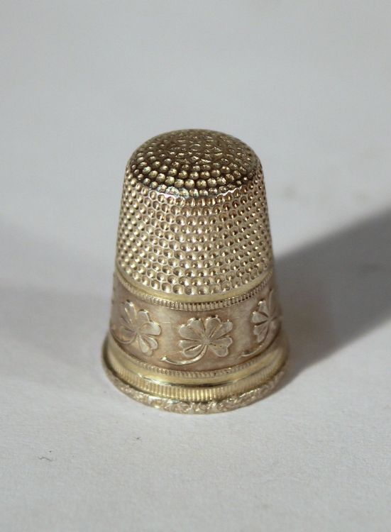 Alter Fingerhut Silber 800 Kleeblätter 3-fach Punzen (Neu und ...