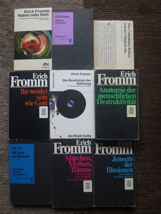 8 Bücher von Erich Fromm (Gebraucht) in Diessenhofen für CHF 20 – mit ...
