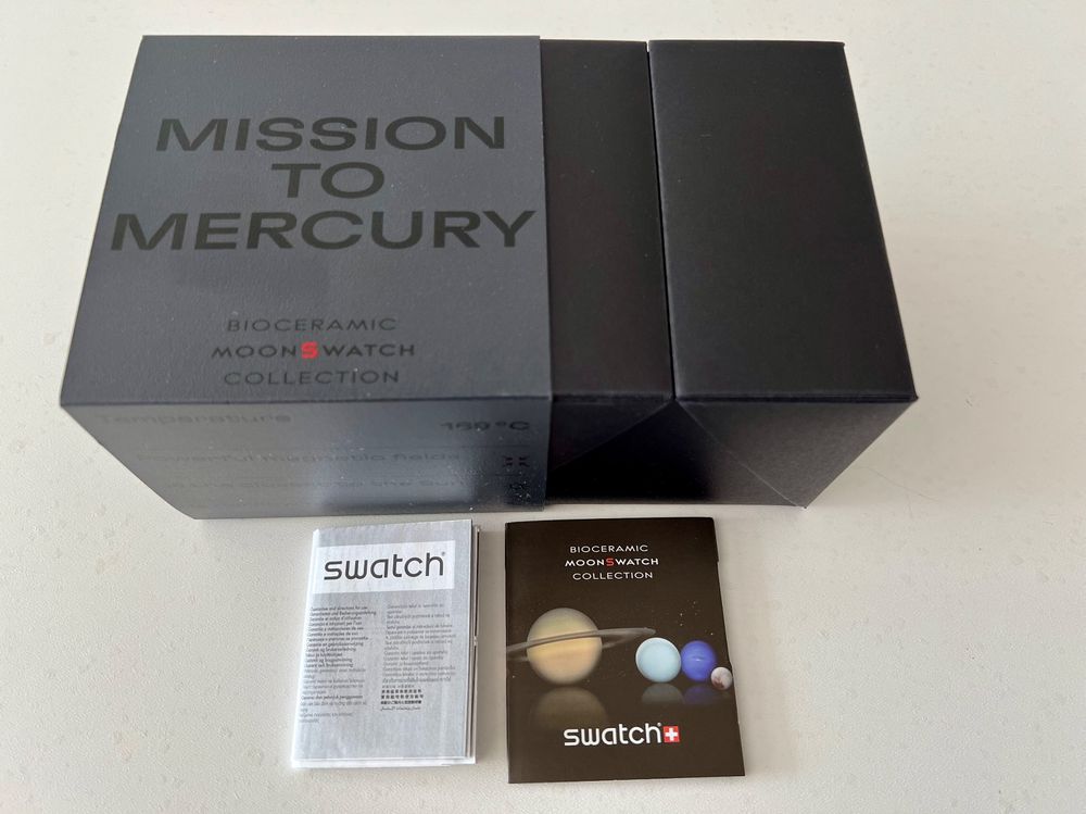 OMEGA x SWATCH Mission to Mercury original BOX & Papers | Kaufen auf ...