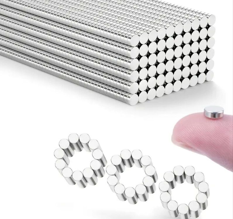 100 Stück Neodym-Magnete 3×2 mm — Stark, Rund, Neu (Neu (gemäss ...
