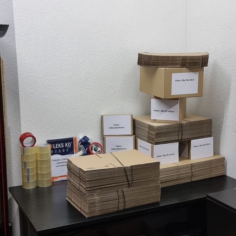 Versandmaterial - Ordnungs- SET 150 Karton u. Zubehör 166tlg (Neu und ...