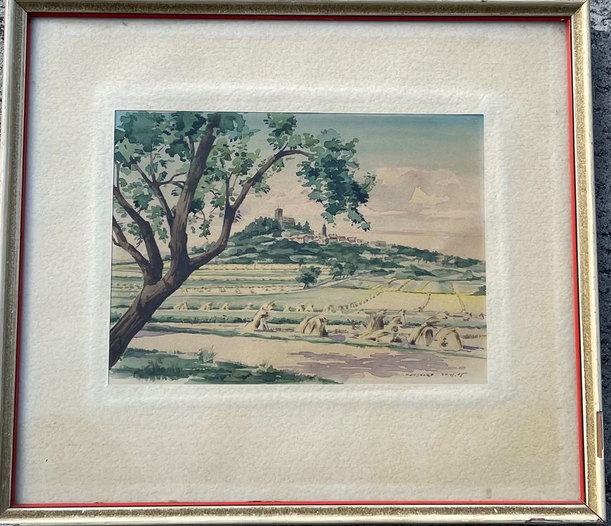 Aquarell Landschaft unleserlich signiert | Kaufen auf Ricardo