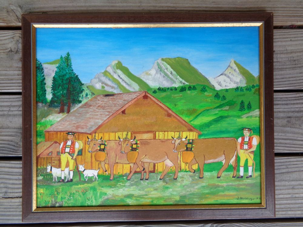 APPENZELLER TOGGENBURG ALPAUFZUG CHURFIRSTEN BAUERNMALEREI | Kaufen auf Ricardo