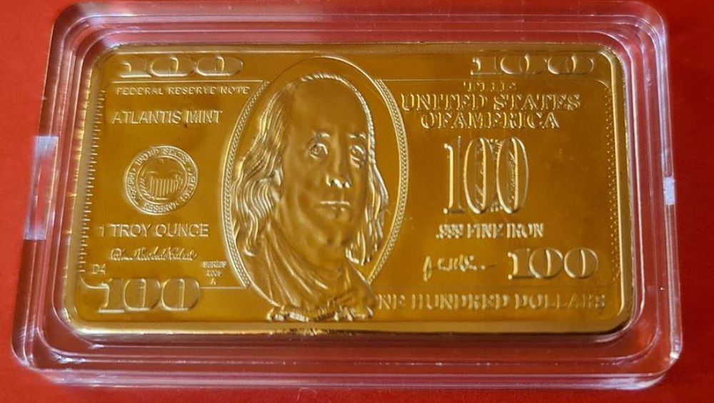 100 Dollar Barren America 999 Fine Iron (Neu und originalverpackt) in ...