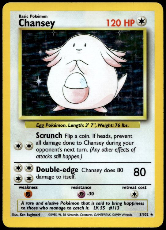 Chansey 3/102 Holo Pokémon Base Set ab 1.- (Gebraucht) in Uster für CHF ...