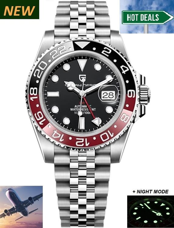 Pagani Design 1662 Automatik Herrenuhr (Rolex Hommage) | Kaufen auf Ricardo