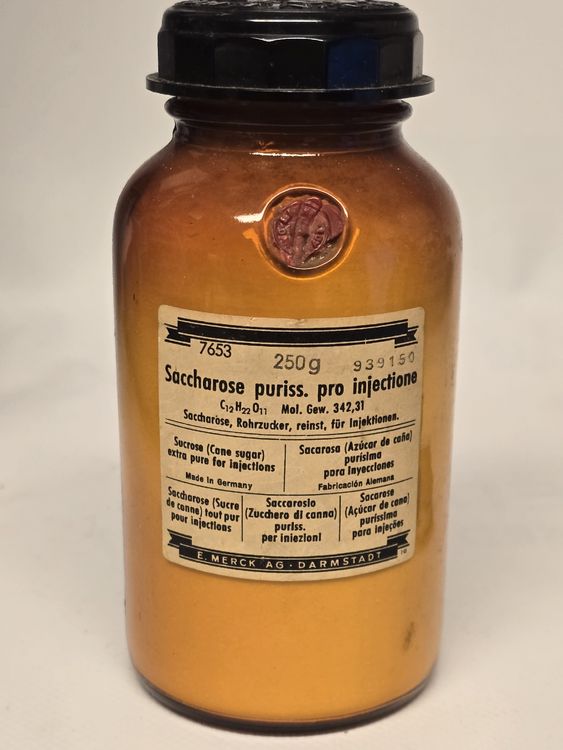 Antique Merck Darmstadt Apothecary Jar 250g Saccharose (Gebraucht) in ...