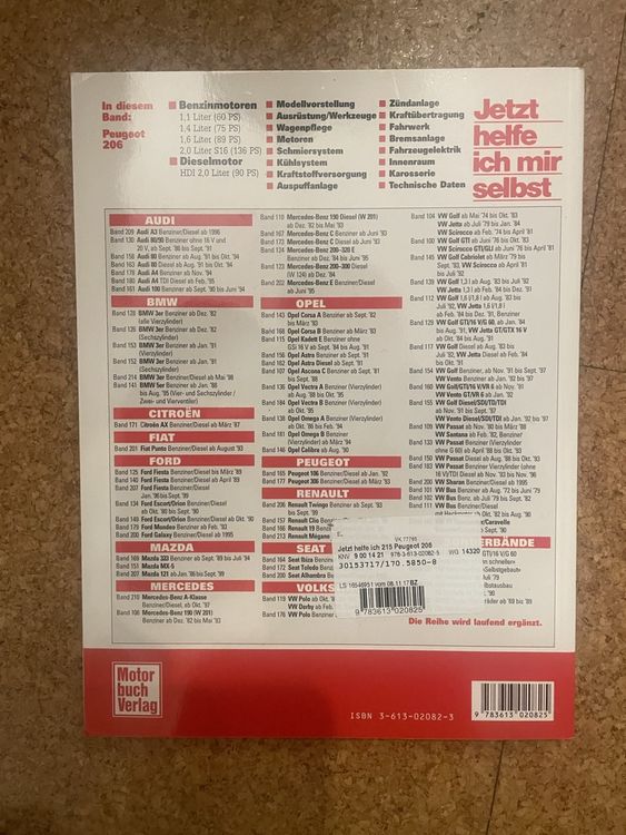 Jetzt helfe ich mir selbst / Peugeot 206 | Kaufen auf Ricardo