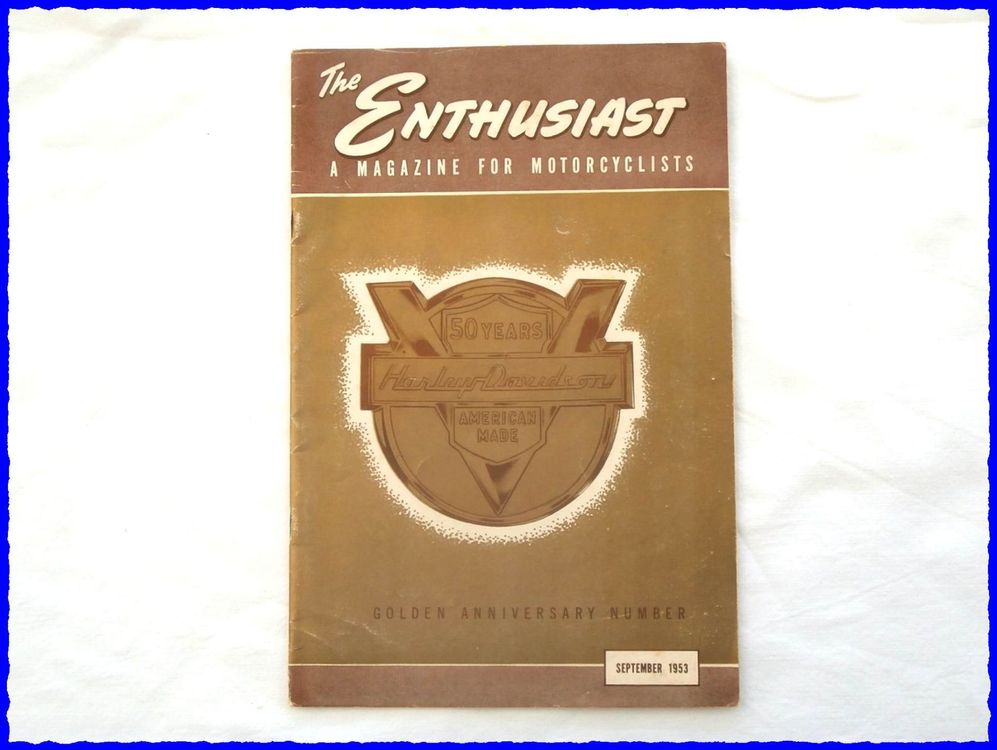 The ENTHUSIAST - November 1953 - Harley Davidson Magazin (Gebraucht) in ...