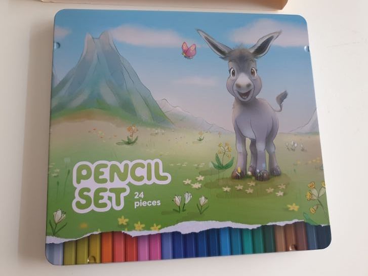 24 Farbstifte in Box -10 Postkarten zum ausmalen - NEU (Neu und ...