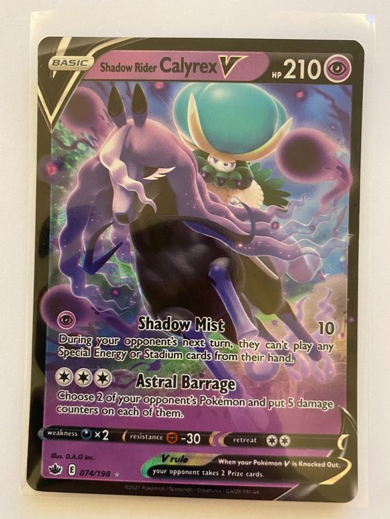 Pokemon Shadow Rider Calyrex V 074/198 Chilling Reign EN | Kaufen auf ...