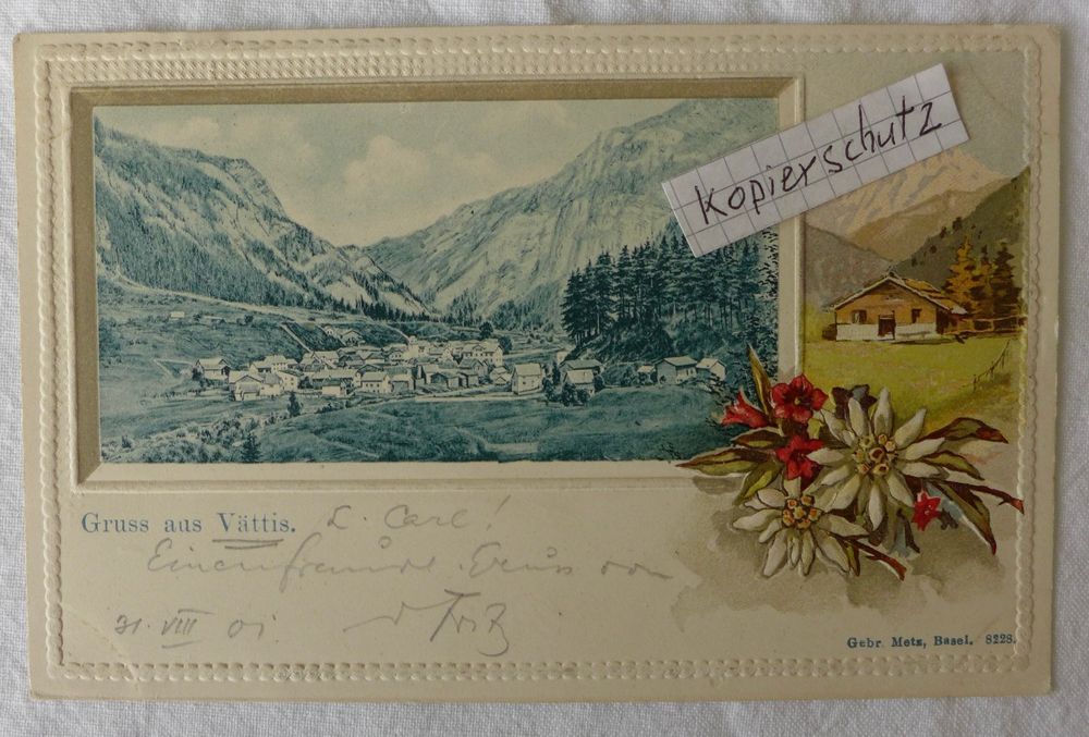 AK PRÄGE LITHO, Gruss aus VÄTTIS SG, Dorfansicht | Kaufen auf Ricardo