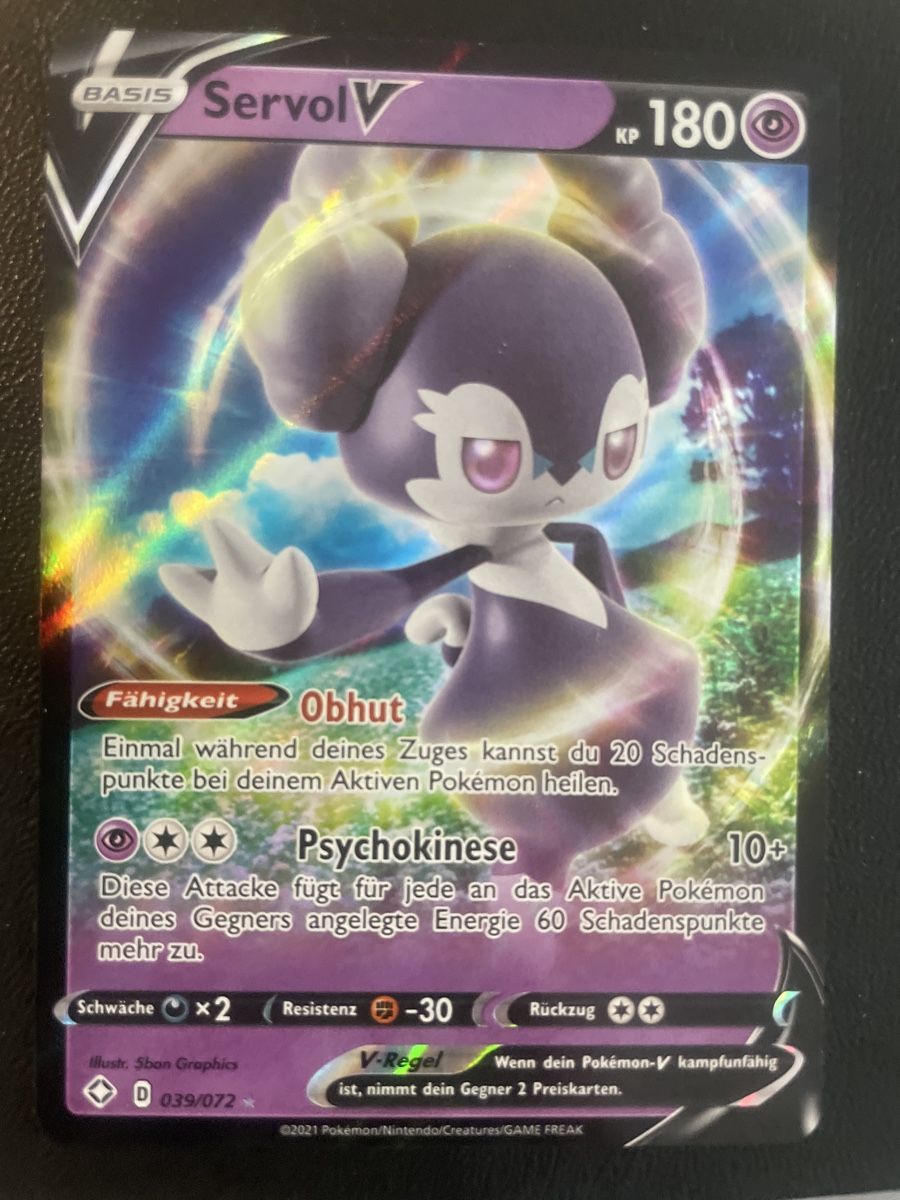 Pokemon Servol V 039/072 Glänzendes Schicksal Holo DE (Neu (gemäss ...