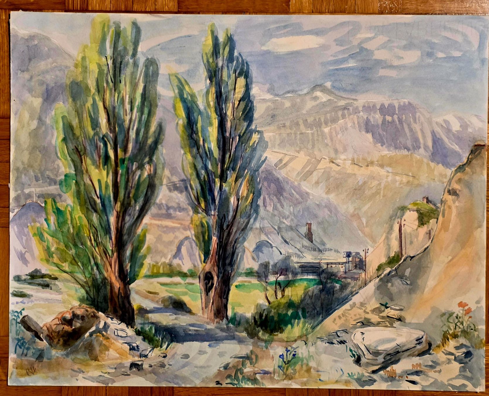 Aquarell Clara Vogelsan Eymann (50 x 39) 40 % seines Wertes (Gebraucht ...
