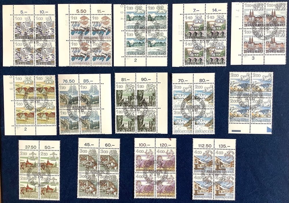 1982–1986 Tierkreiszeichen Viererblöcke Satz ET (Neu (gemäss Beschreibung)) in Liestal für CHF ...