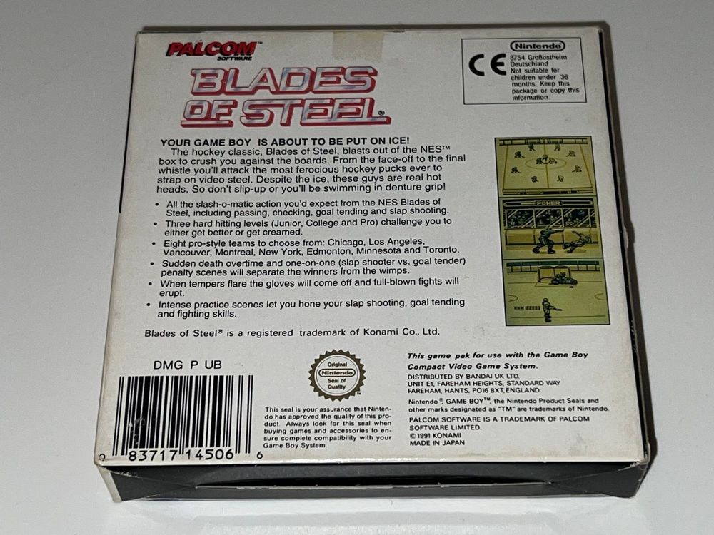Nintendo Game Boy Classic (GB) Spiel - Blades of Steel (OVP) (Usato) a ...