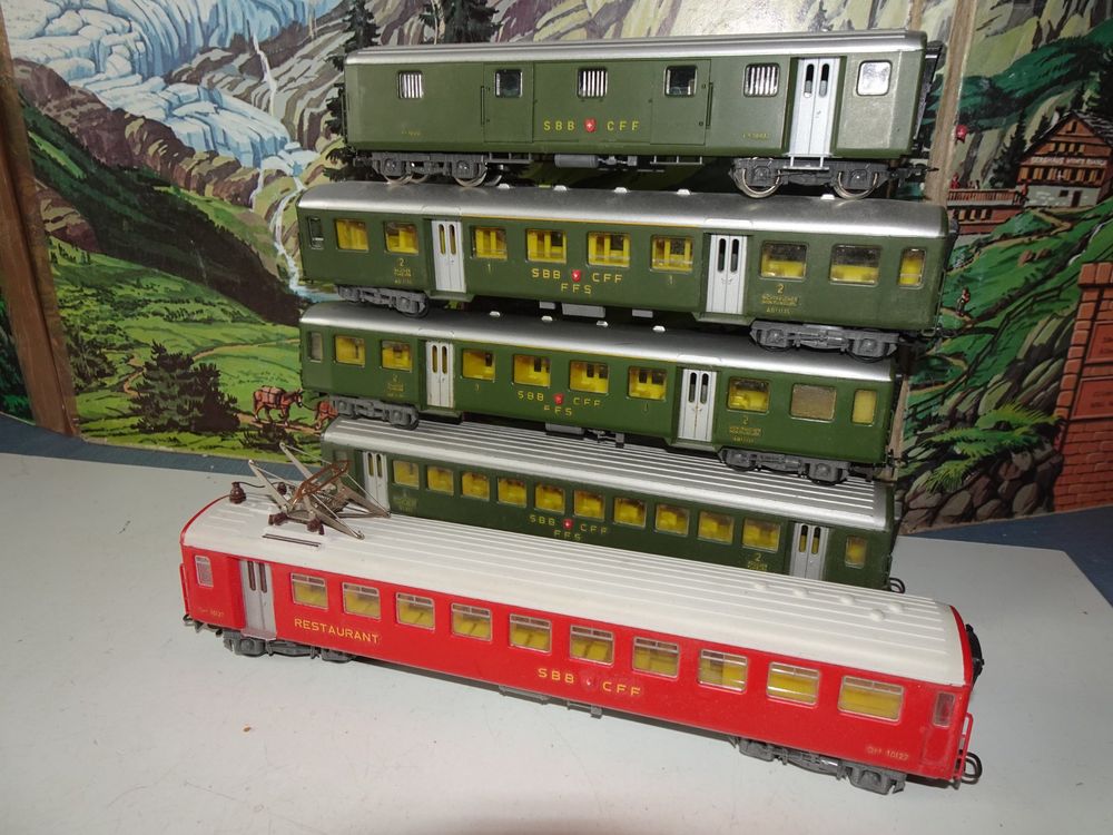 Kleinbahn SBB Set 3 Personen-/1 Restaurant-/1 Gepäckwagen (Gebraucht) in Winterthur für CHF 21 ...