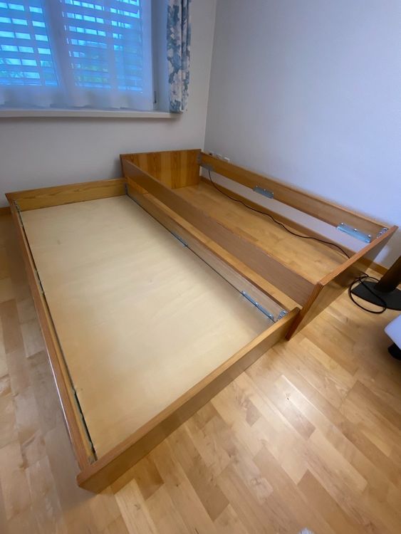 Jugendbett mit Schublade aus furniertem Holz (96 x 205 cm) (Gebraucht ...