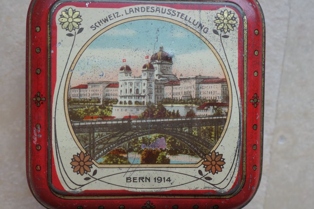 Blechdose Landi 1914 Bern Bundeshaus Kupferkuppel! OULEVAY (Gebraucht ...
