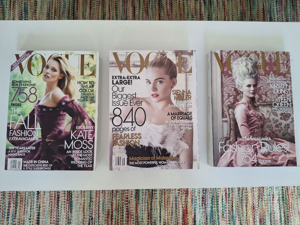 3 Vogue Magazine September Issue (Gebraucht) in Zürich für CHF 30 – nur ...