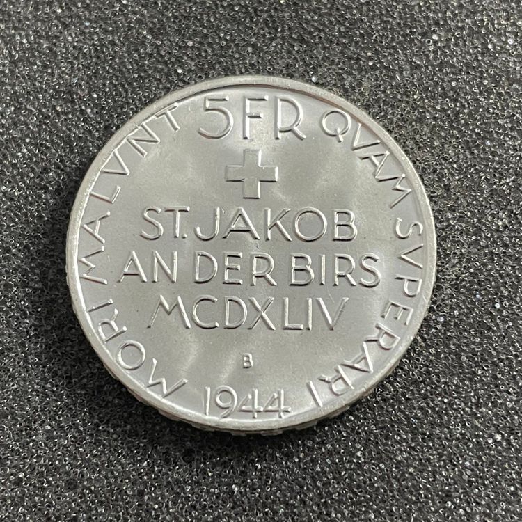 5 Franken Silber St. Jakob 1944 (Gebraucht) in Reitnau für CHF 16 – mit Lieferung auf Ricardo kaufen