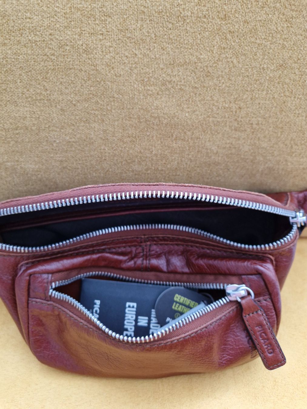 Sac banane PICARD en cuir brun (cognac - parfait pour l'été! (Neuf ...