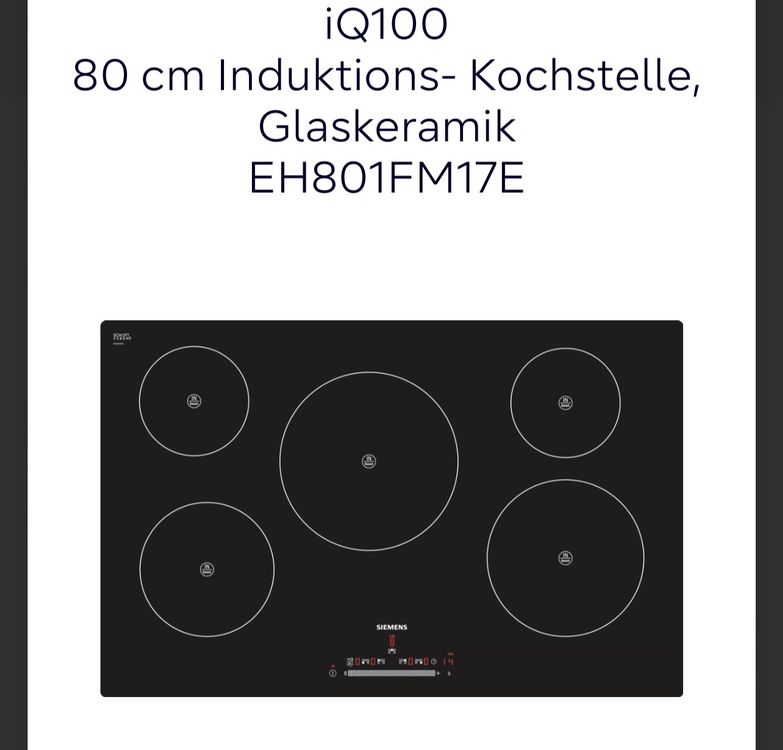 Siemens induktions 5 Zonen Kochfeld neu! | Kaufen auf Ricardo