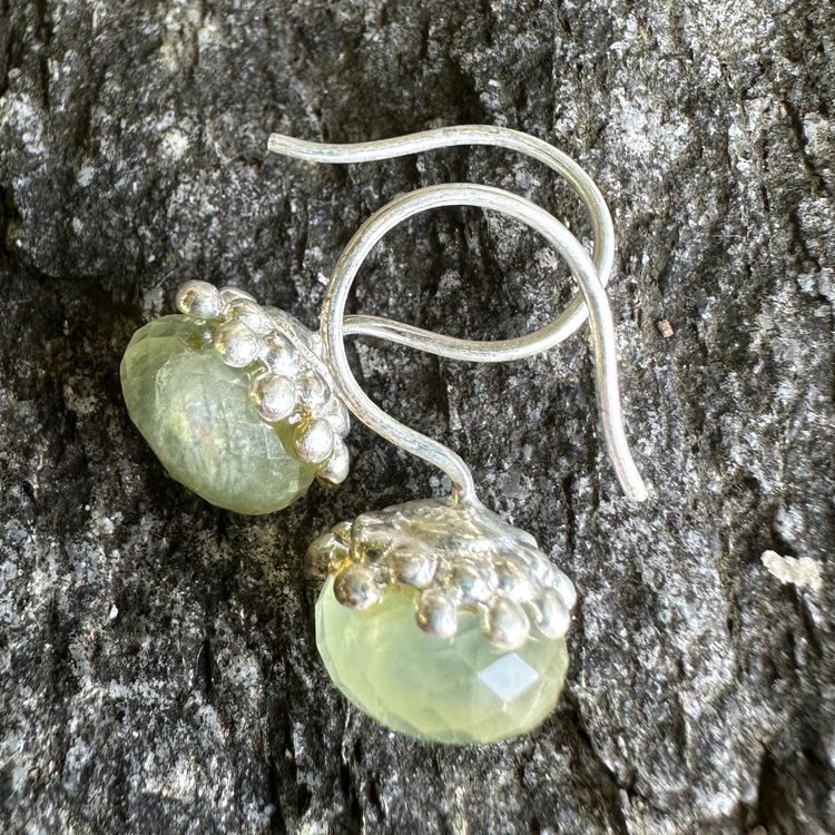 Ohrhänger 925 Sterling Silber mit Prehnit (Neu (gemäss Beschreibung ...