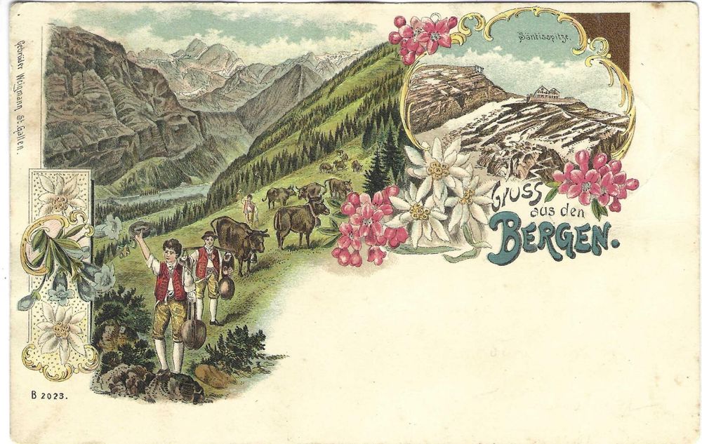 Säntisspitze, Gruss aus den Bergen, Litho | Kaufen auf Ricardo