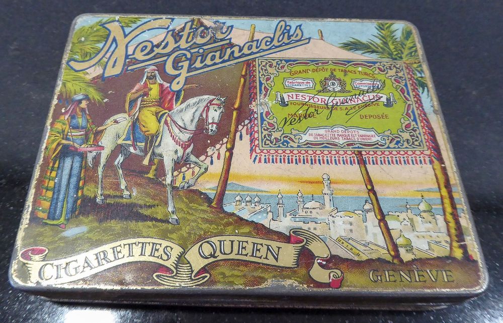 Alte Blechdose Nestor Gianaclis Queen 25 Cigaretten Zigarett (Gebraucht ...
