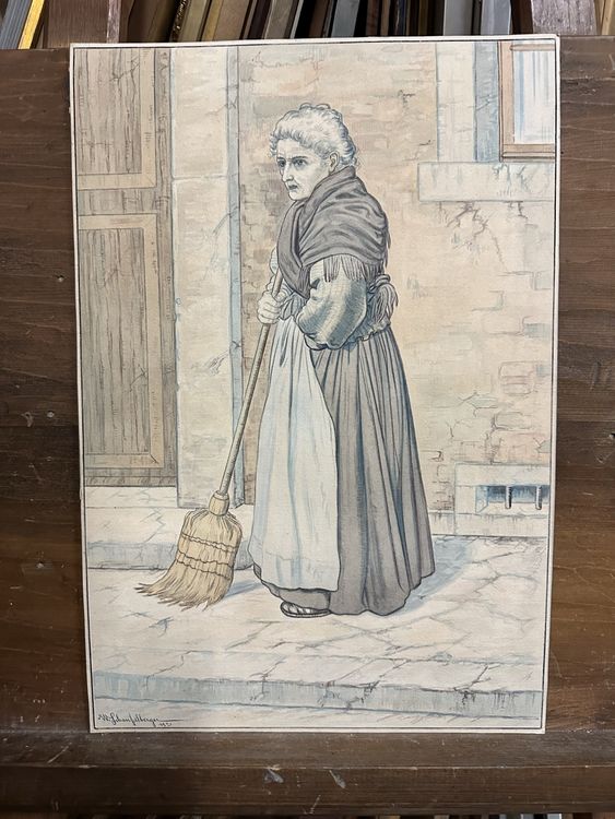 Aquarelle ancienne, signée W.Schaufelberger,1921,Suisse. (Gebraucht) in Genève für CHF 109 – mit ...